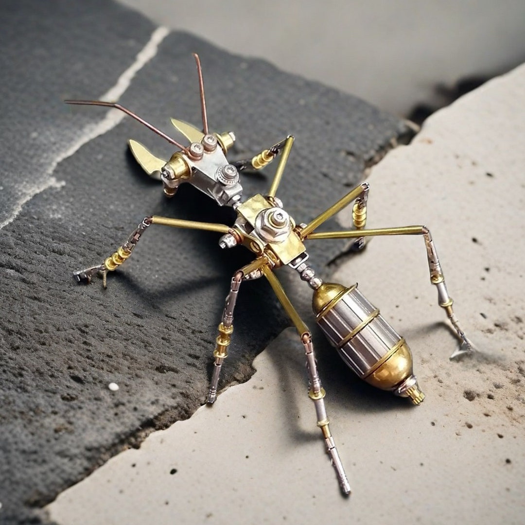 Vintage Punk Metal Model, Mechanical Ant, Retro Decor, Steampunk ...