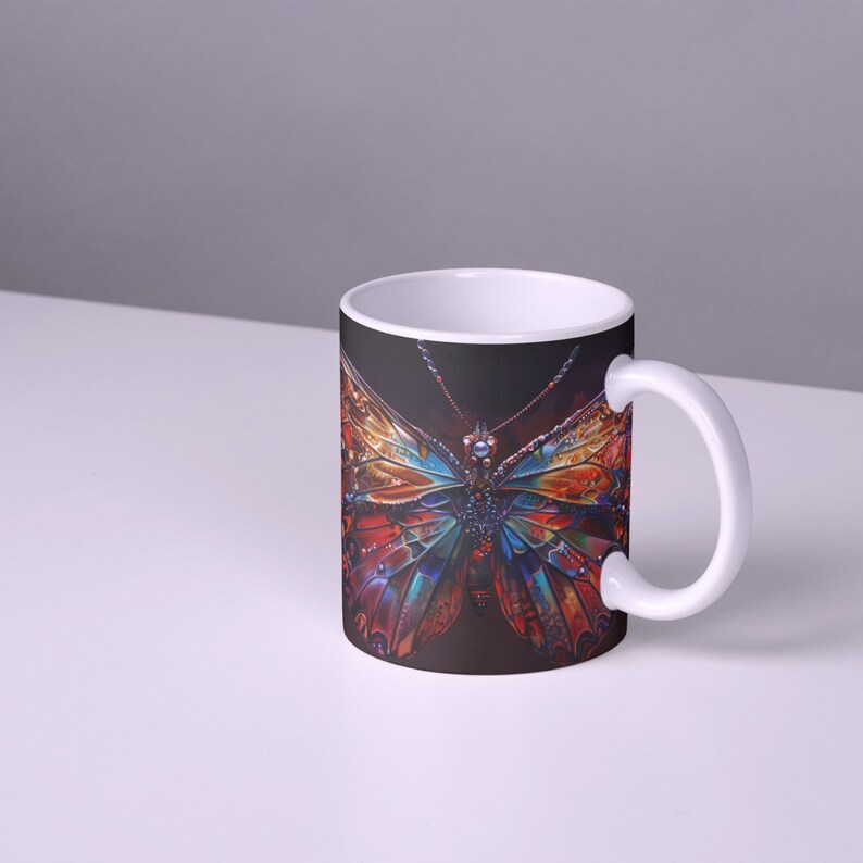 3D Butterfly Mug Wrap for 11oz and 15oz Mugs, Sublimation Design, Multi ...