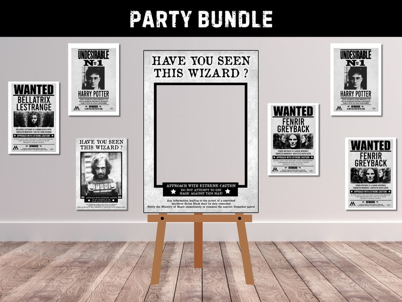 Printable have You Seen This Wizard Photo Booth Prop Frame & Wanted ...