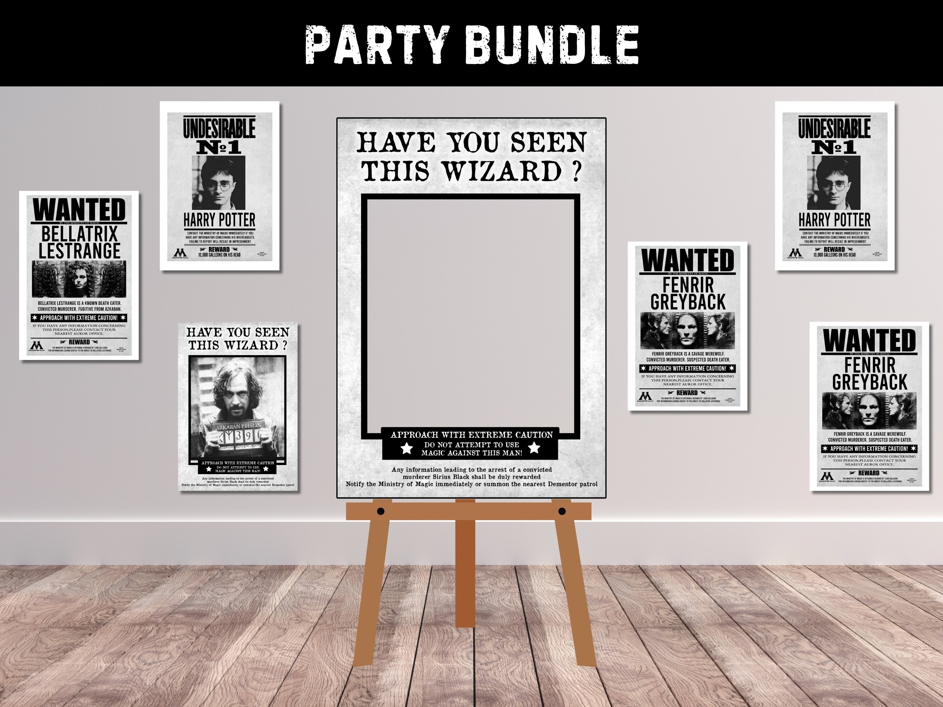 Printable have You Seen This Wizard Photo Booth Prop Frame & Wanted ...