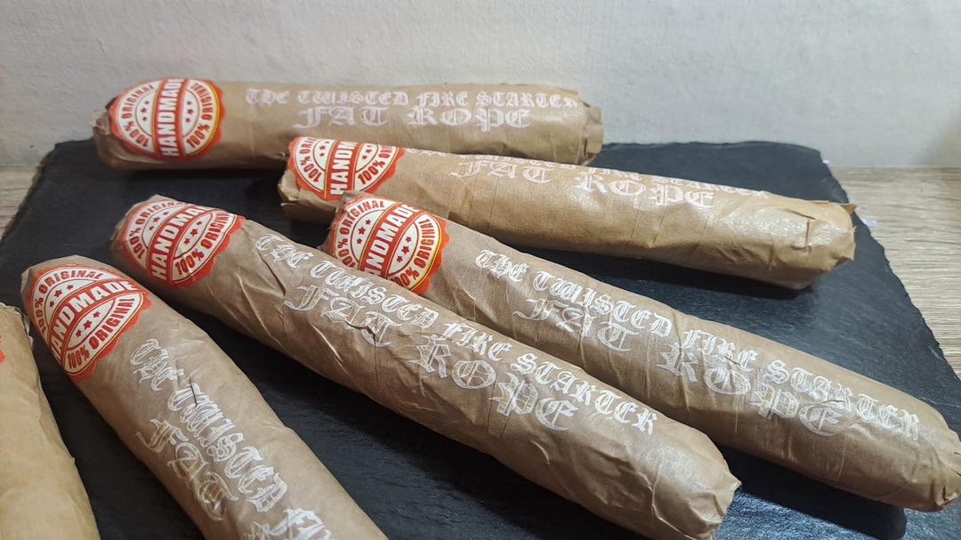 Twisted Fire Starter Alaskan Fat Rope Stick Firelighter - Etsy