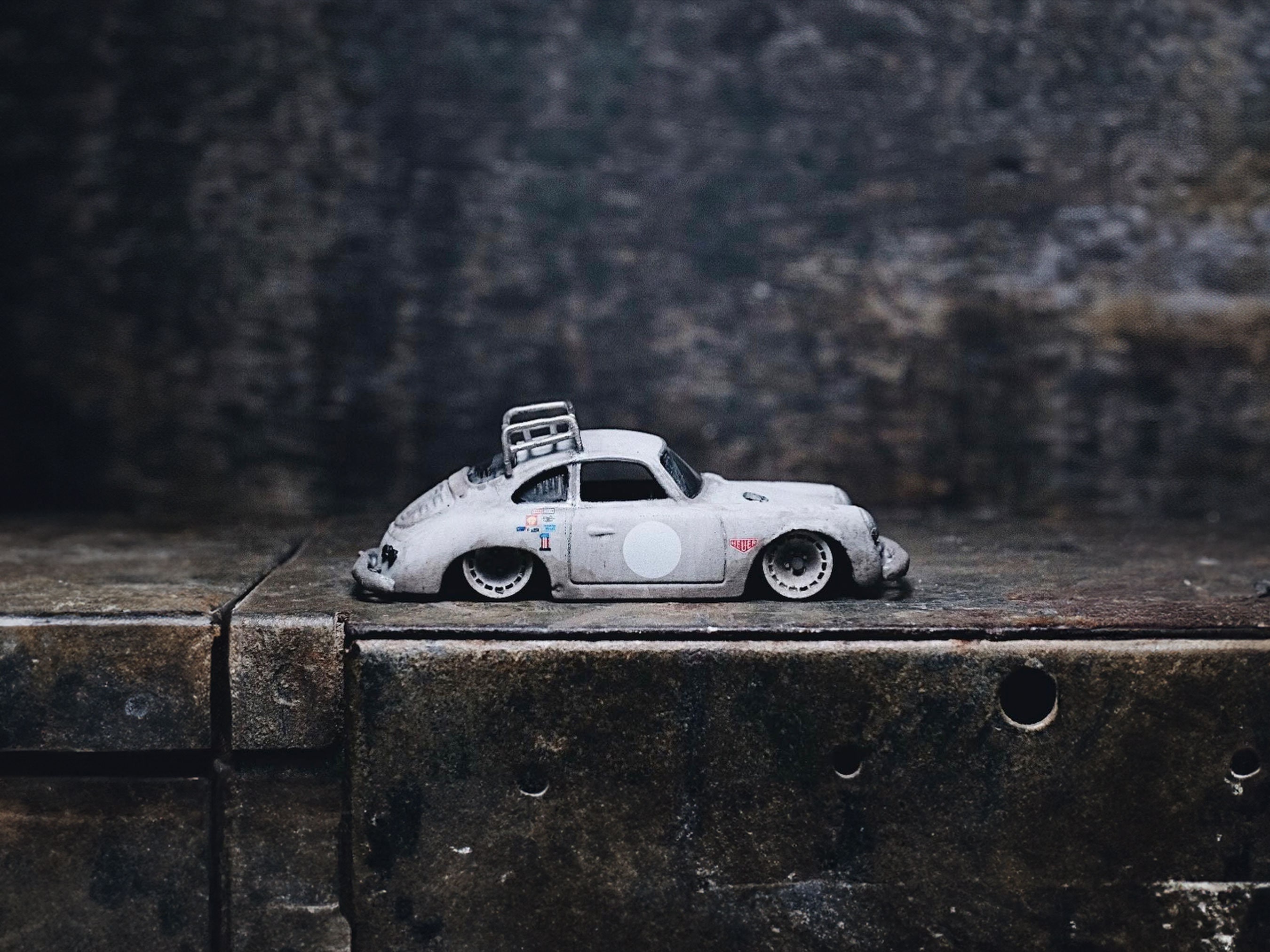 Mini Diorama Diecast Car Classic Porsche 356 Dirty Rusty Dusty ...