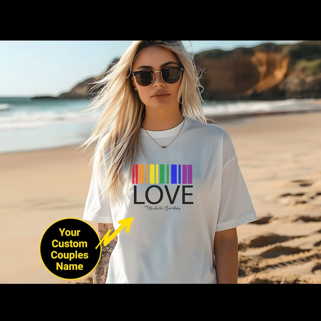 Custom LGBTQ Couples Love Barcode Shirt,gift for LGBTQ Couple,lgbt ...