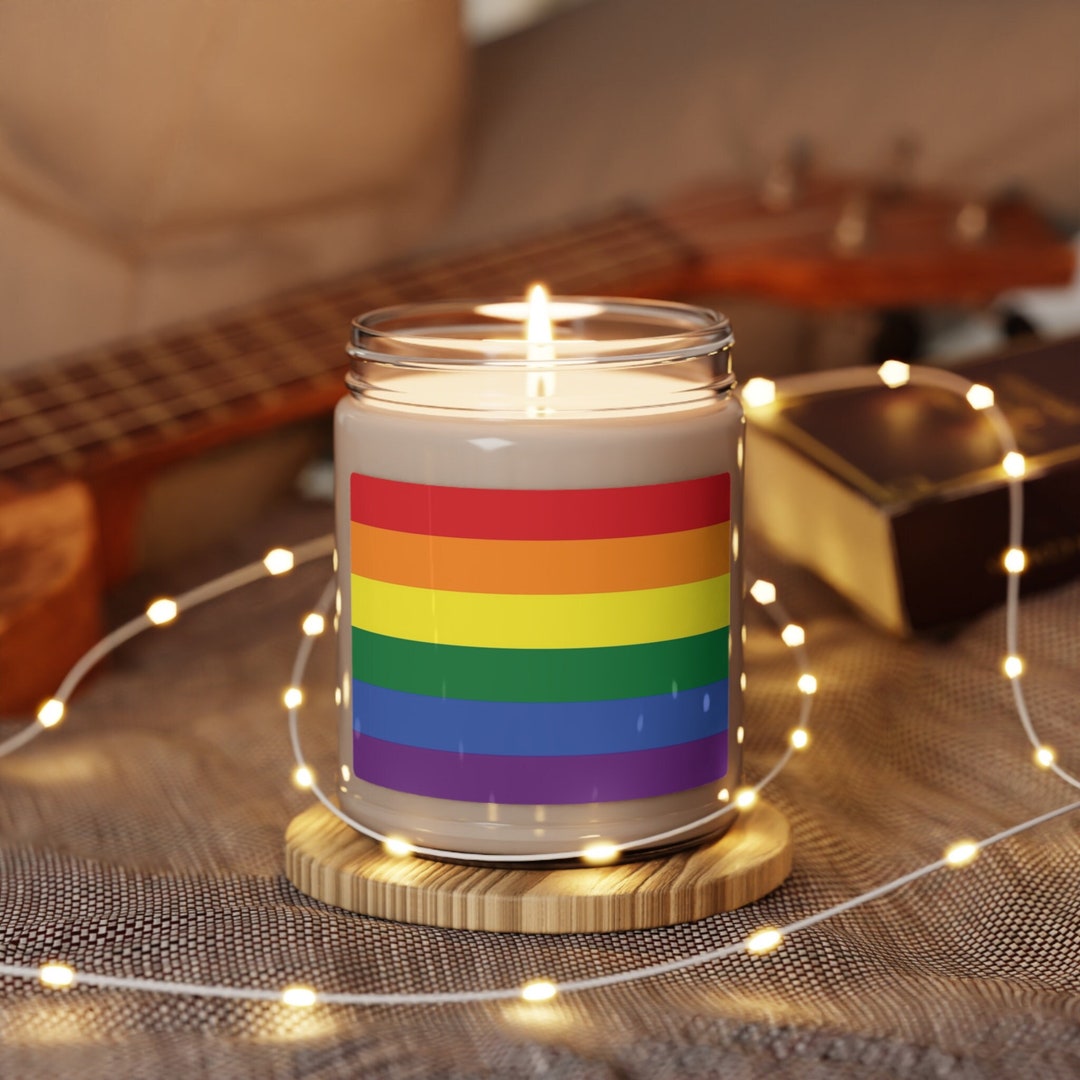 LGBTQ Pride Flag Scented Soy Candle, LGBT Pride, Gay Gifts, LGBT Gifts ...