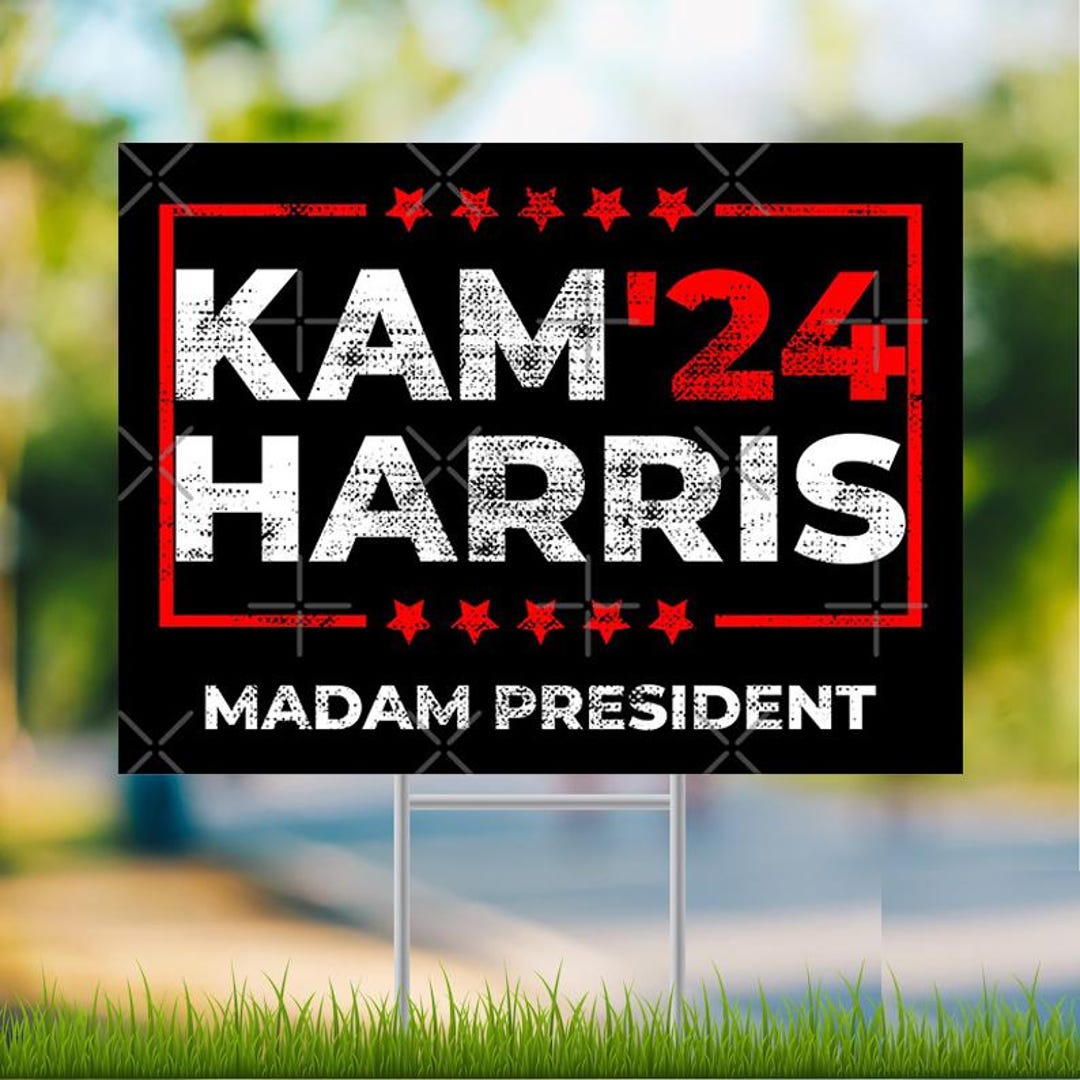 2024 Kamala Harris Let's Finish the Job Sign, President Kamala Harris ...