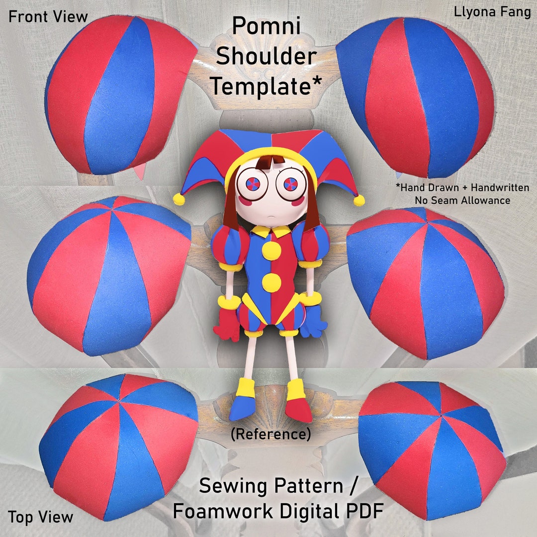 Pomni Cosplay Shoulder Puff / Ball Template & Sewing Pattern PDF - Etsy