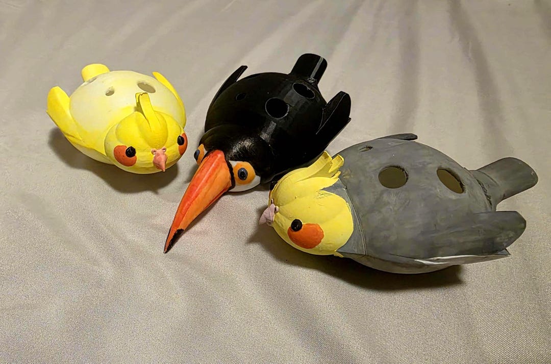 Bird-shaped 4-hole Ocarina Flute - Cockatiel / Toucan - Etsy