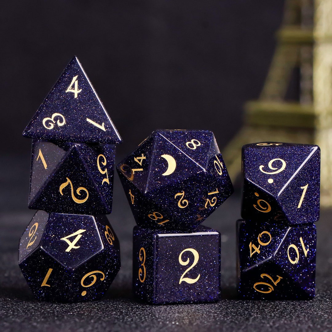 Dnd Stone Dice Set With Box for Dnd Gifts - Etsy