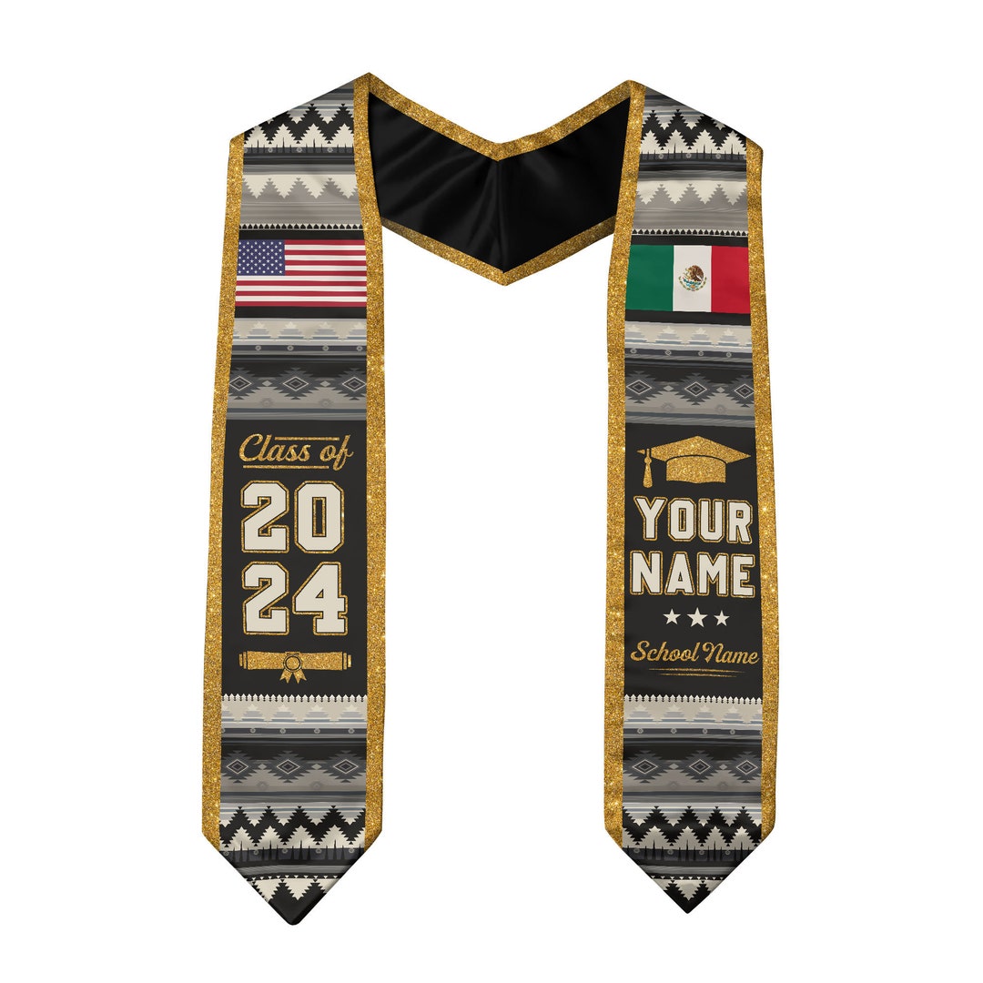 Mexican Graduation Stole, Graduation Sash Customized, Personalized ...