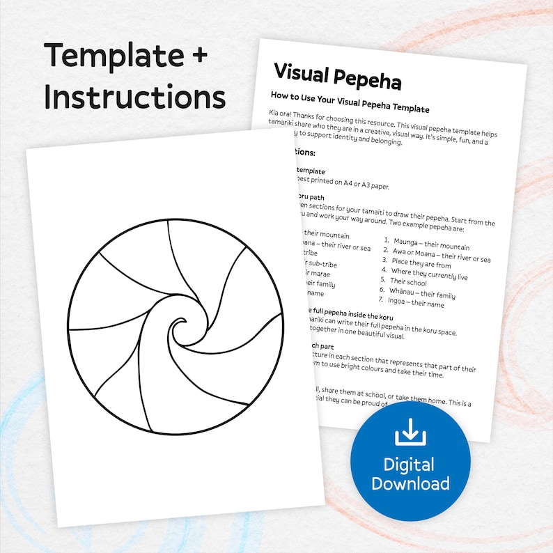 Visual Pepeha Template – Māori Identity Resource for Tamariki - Etsy