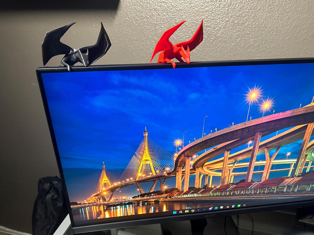 Dragon Monitor Topper | Pc/computer Monitor Buddy | Fun Monitor Toy ...