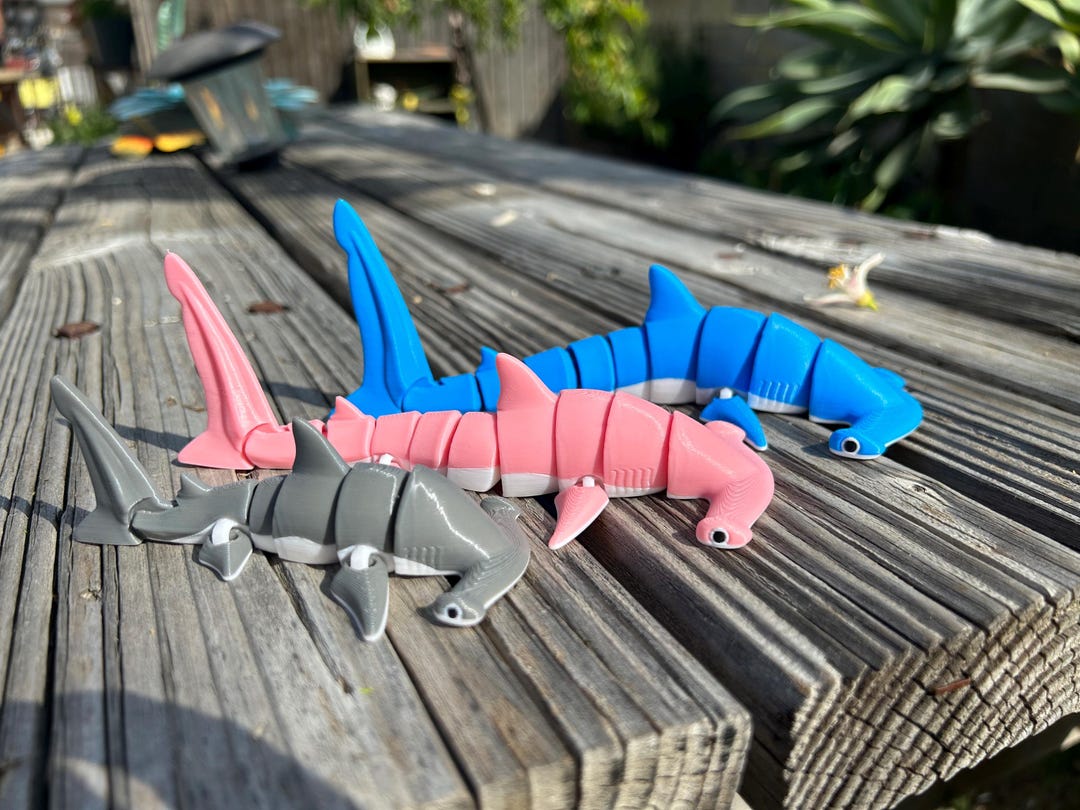 Hammerhead Family | Articulated Fidget Animal Toys | Fun for Adults and ...