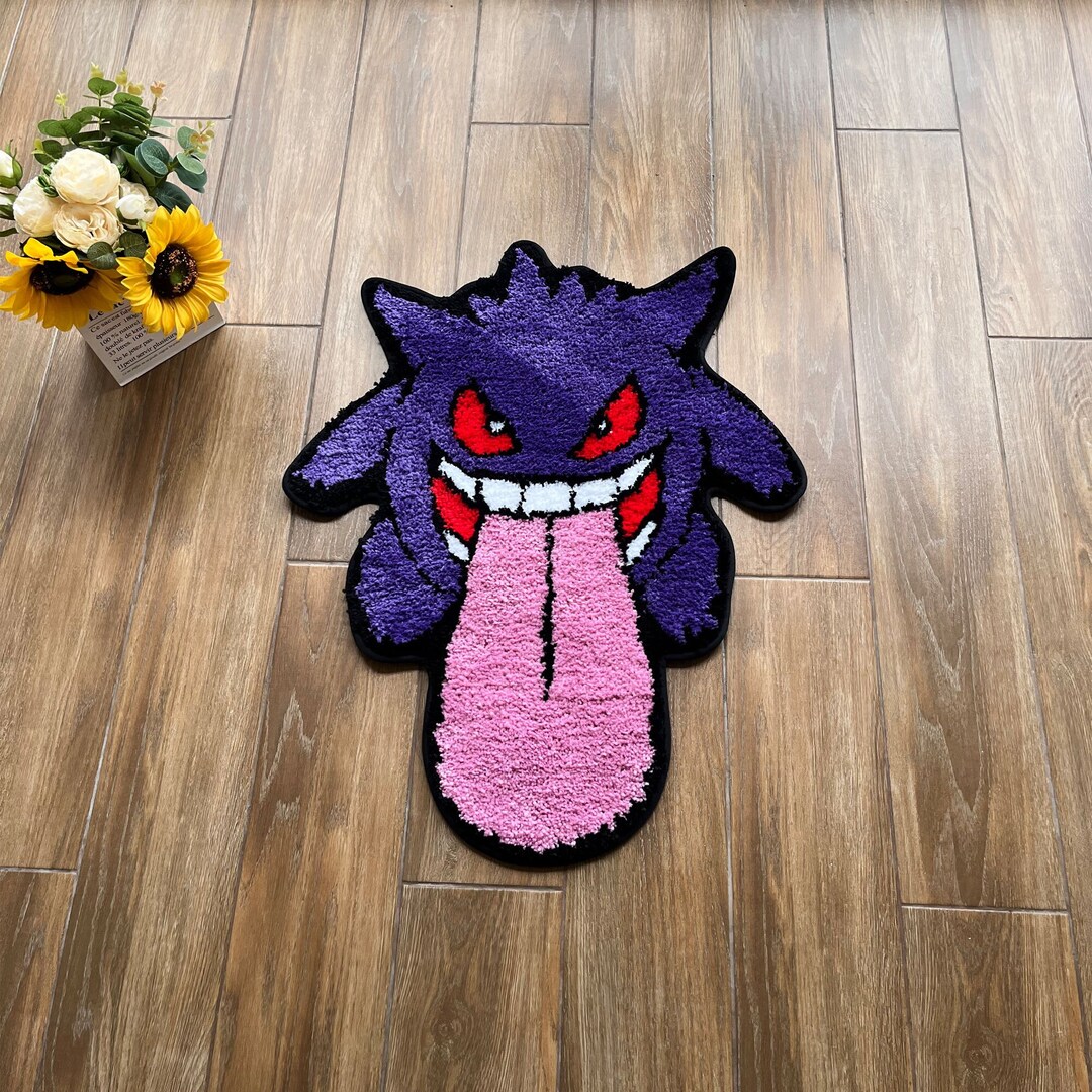 Tufted Gengar Rug Tufted Rug, Handmade Rug, Custom Rug, Cool Rug, Anime ...