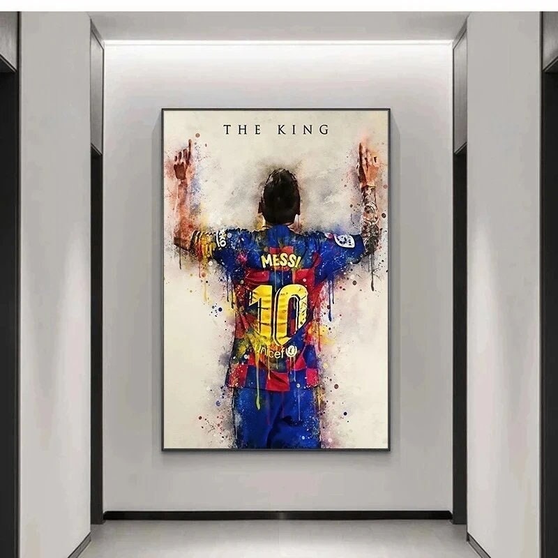Lionel Messi Printed Football Poster | Messi Poster, Sports Poster ...