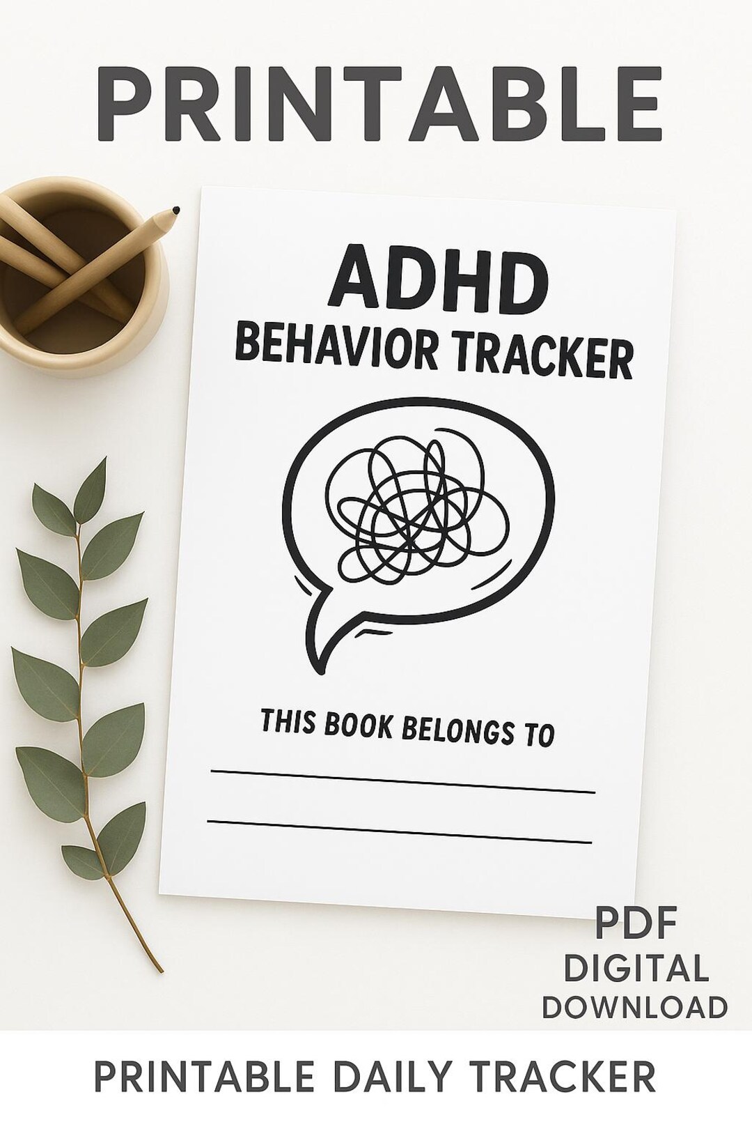 Adhd Behavior Tracker for Kids | Printable Pdf | Adhd Daily Journal - Etsy