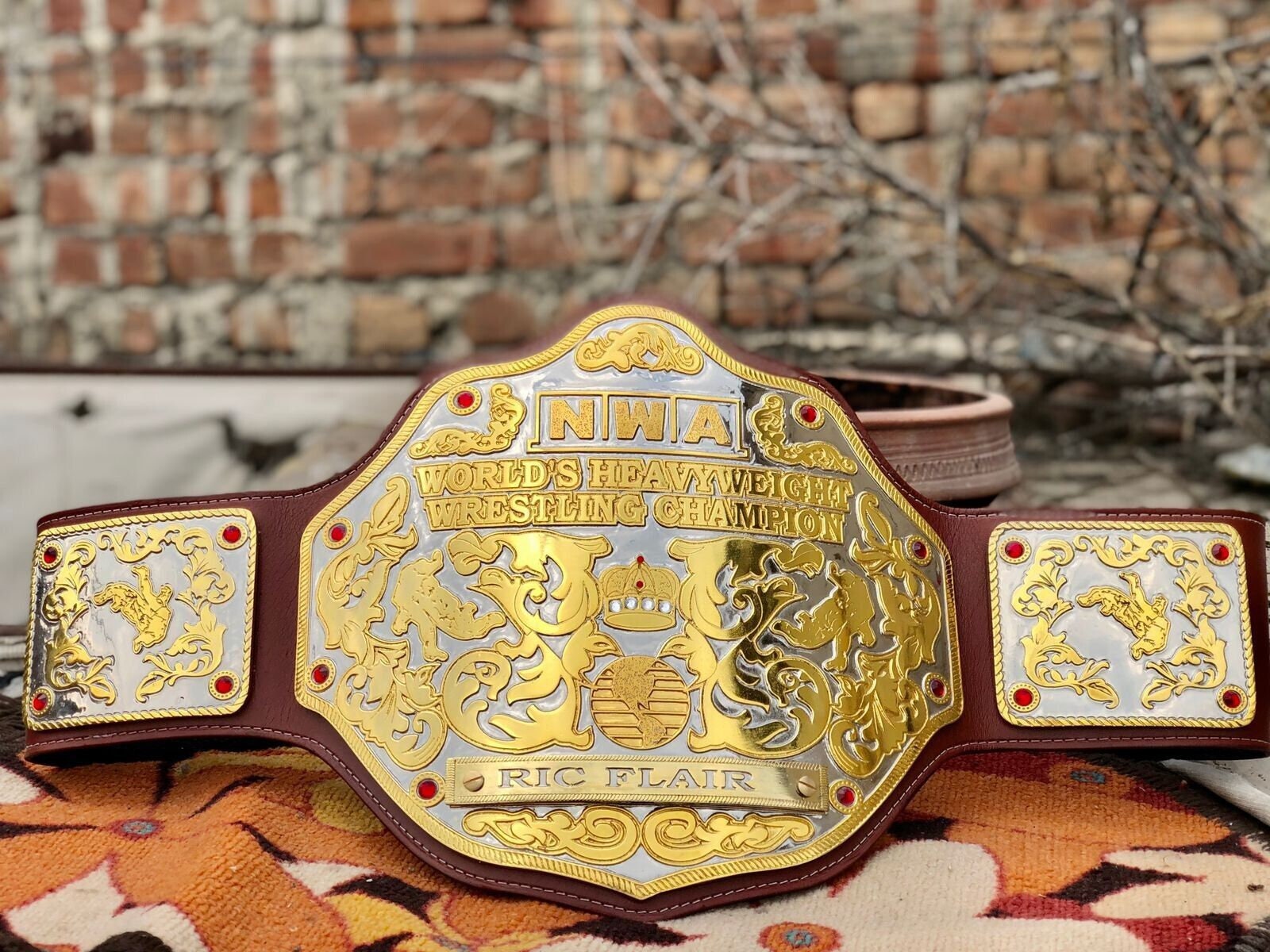 Nwa Big Gold Heavyweight Championship Belt Best for Dad Father Friend Son Brother Bf Christmas ...