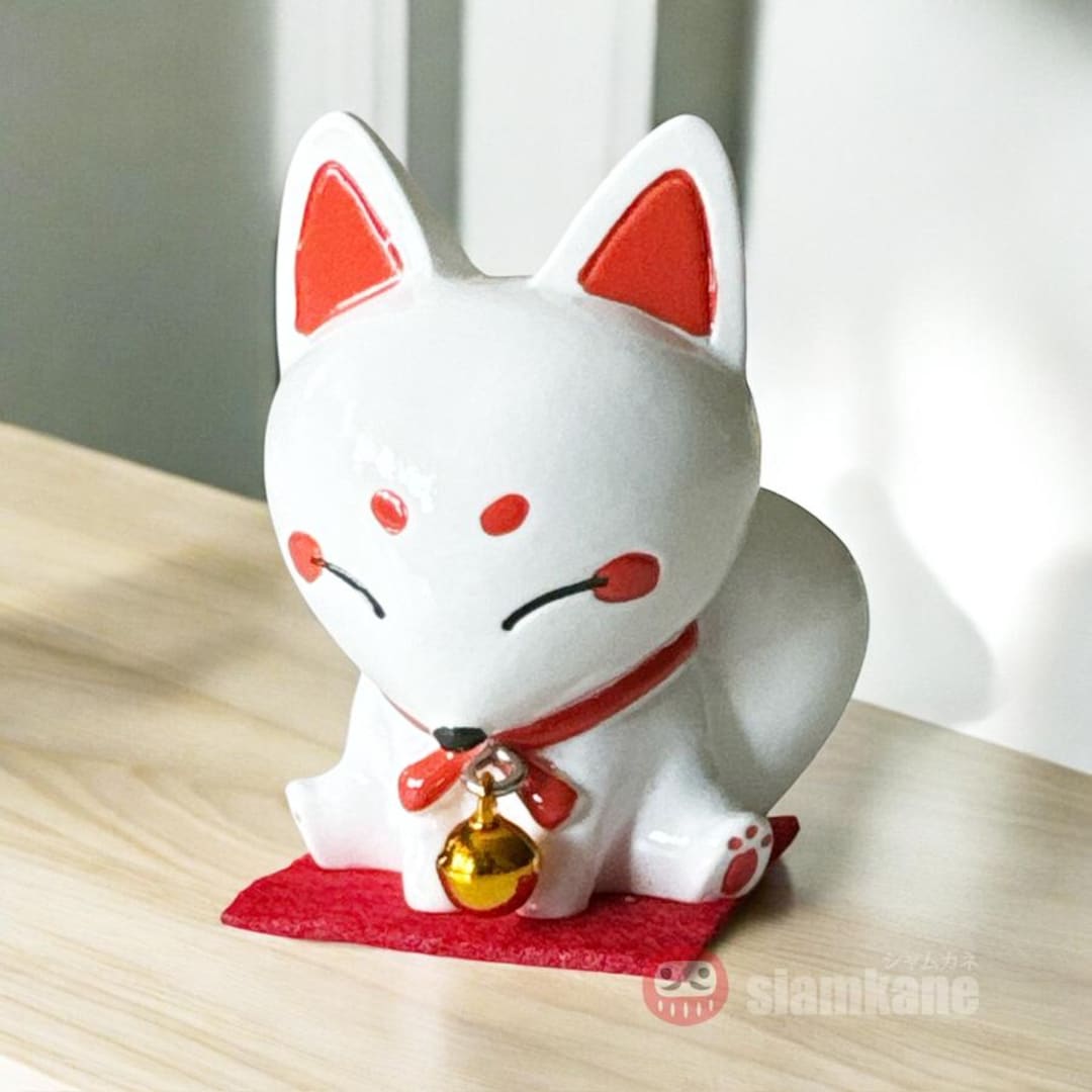 Kitsune Fox Statue: Fushimi Inari Lucky Amulet, Good Luck Charm - Etsy