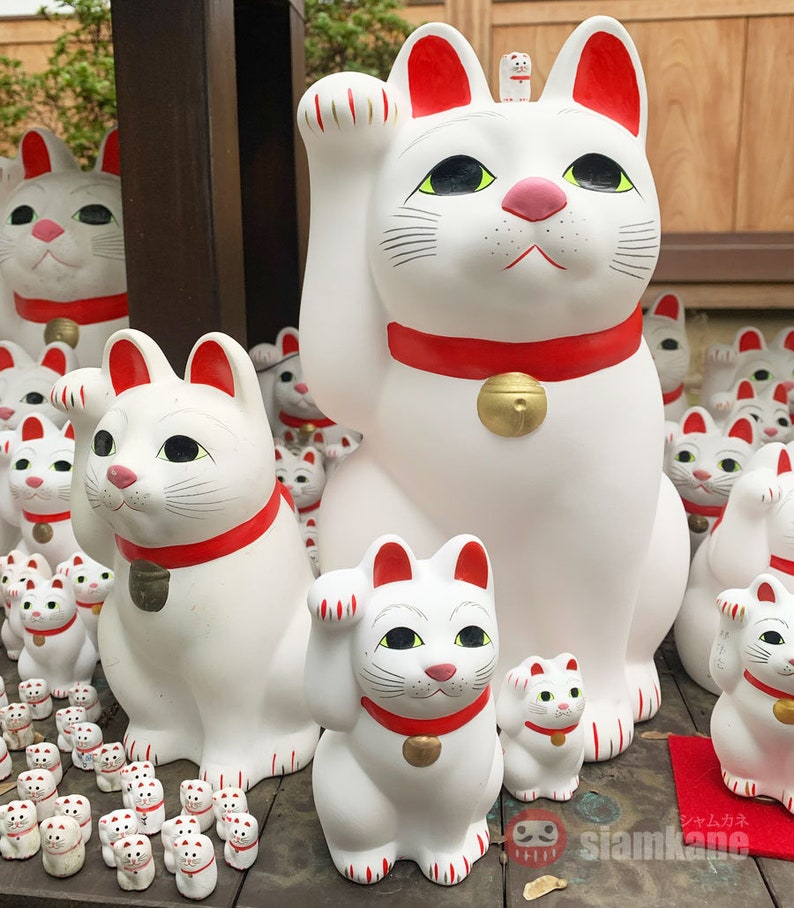 Lucky Cat Maneki Neko Gotokuji Temple Size #10, Tall 12 Inch - Etsy