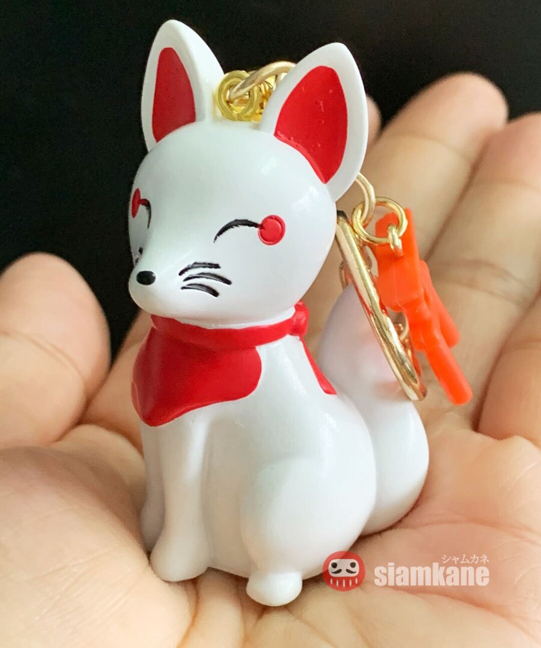 Kitsune Fushimi Inari Lucky Amulet Fox Keychain - Etsy