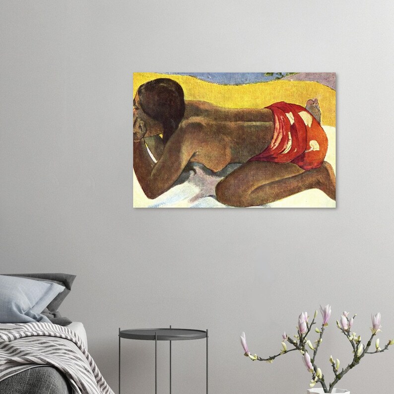 Alone otahi Eugène Henri Paul Gauguin Premium Poster, Matte - Etsy
