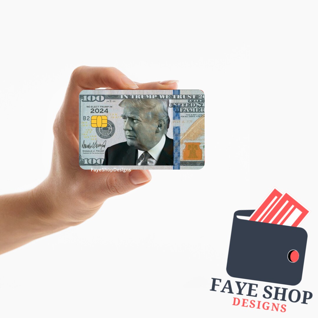 100 Dollar TRUMP - Glossy | Debit Card Skin | Credit Card Skin | Card ...