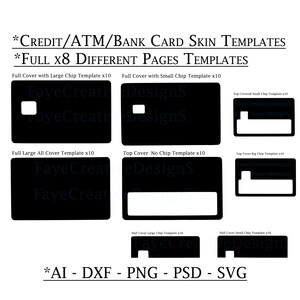 Credit | ATM | Bank Card Skins Templates - Etsy