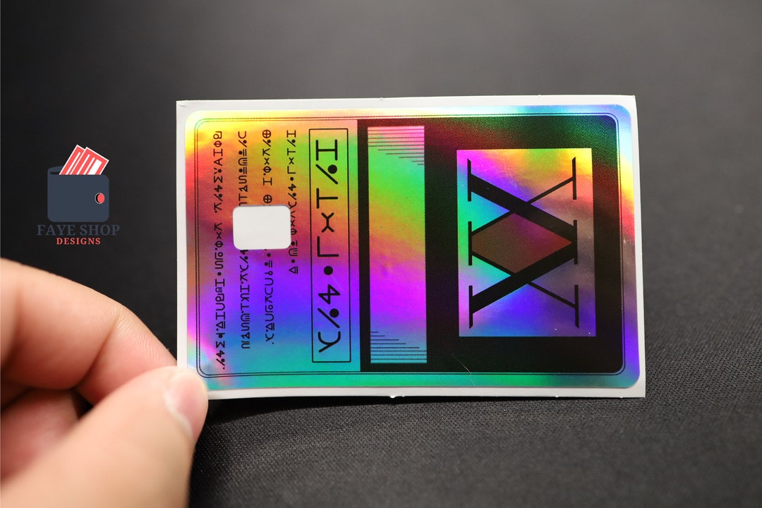 Hxh Card - Holographic Waterproof/uv Resistant | Debit Card Skin ...