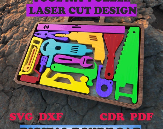 Woodworking Puzzle Plan: Scroll Saw Tools Shape (PDF) - Etsy Canada