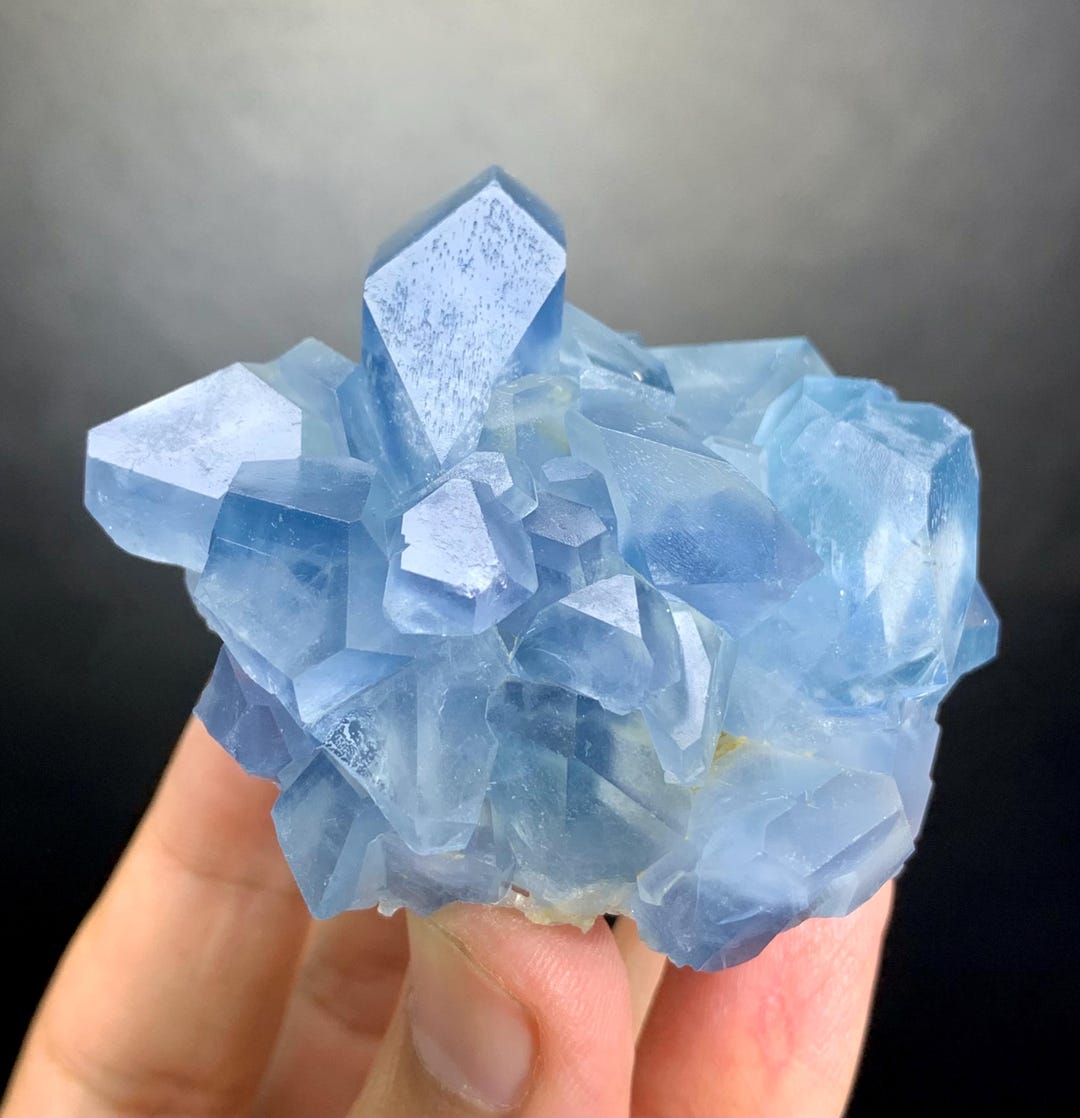 Blue Colour Celestine Cluster Spcimen From Afghanistan Mine, Raw ...