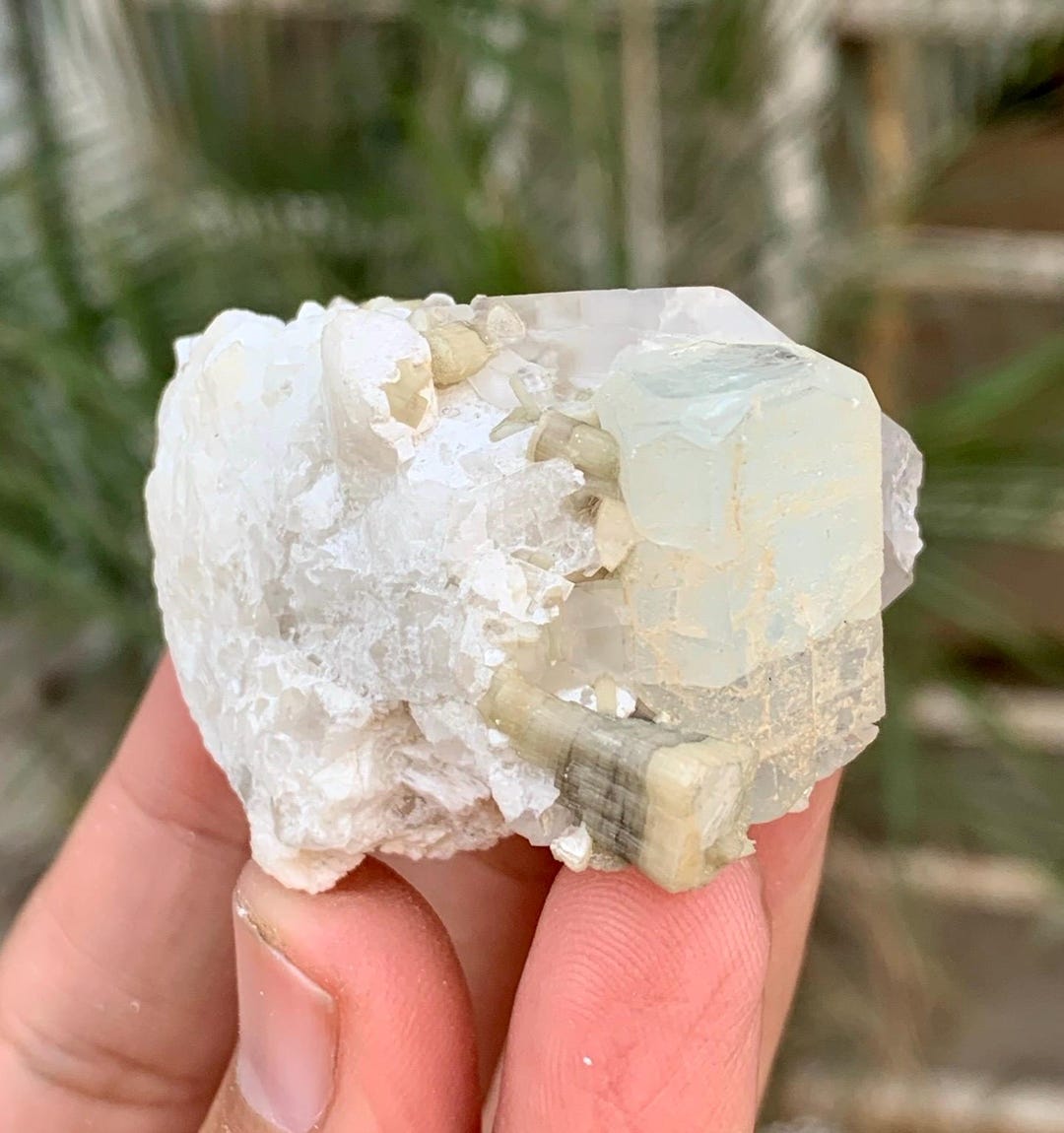 Natural Aquamarine Crystal on Matrix From Afghanistan: 48 Grams - Etsy
