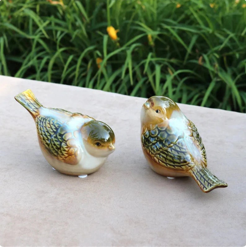 Ceramic Bird Sculpture Figurine Handmade Porcelain Decoration for ...