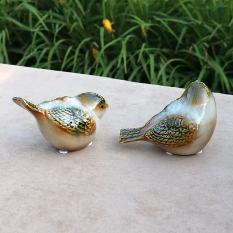 Ceramic Bird Sculpture Figurine Handmade Porcelain Decoration for ...