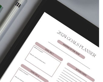 2024 Vision Board Printable, Digital Vision Board, Digital Planner ...