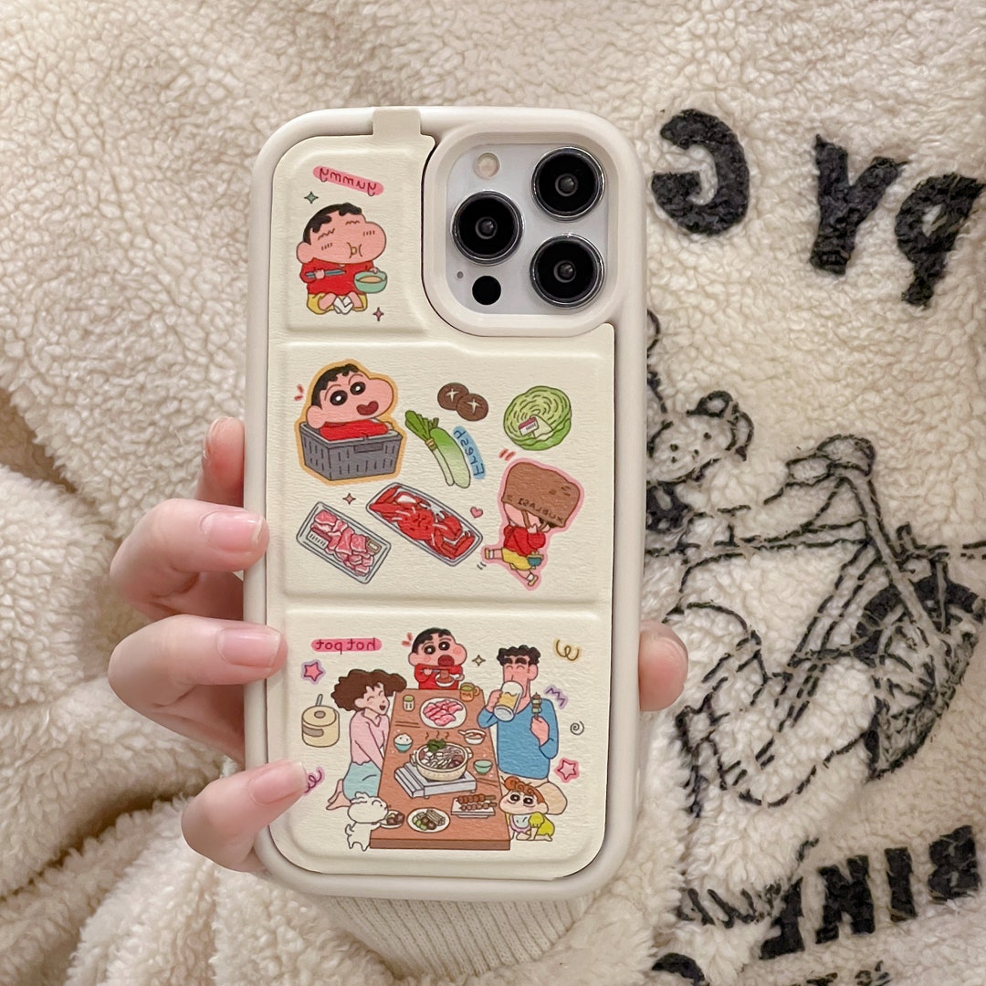 Crayon Shinchan Retro Unique Cartoon iPhone Case for 15 14 13 12 11 Pro ...