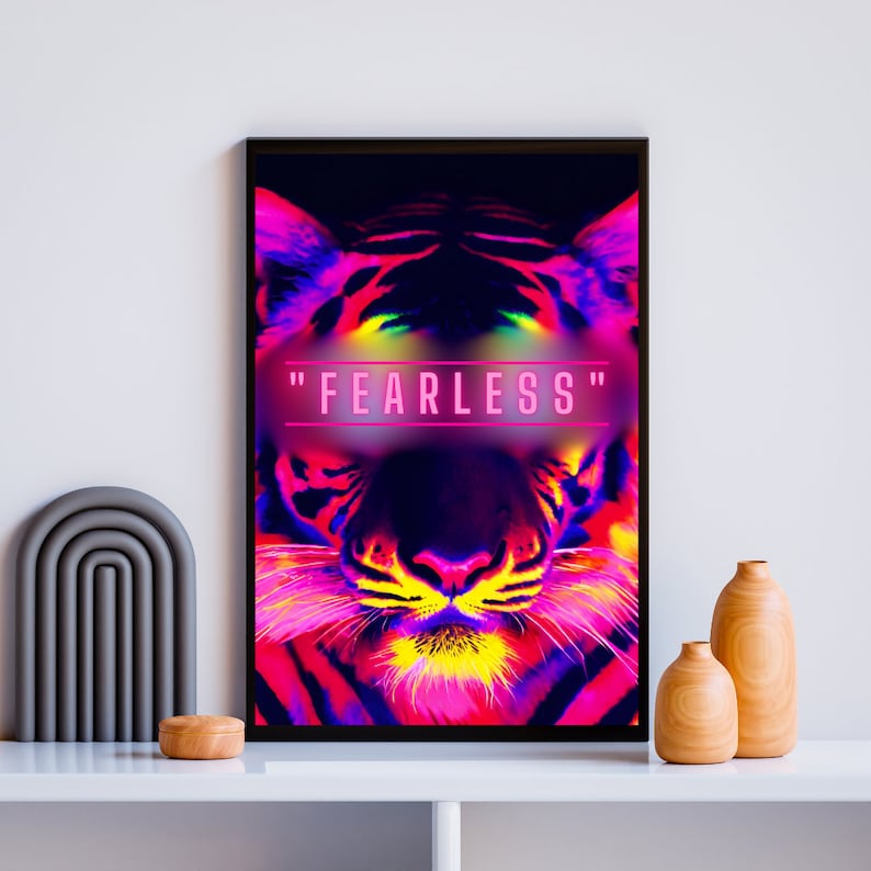 Fearless Motivational Wall Art, Office Wallart, Milionaire Mindset ...