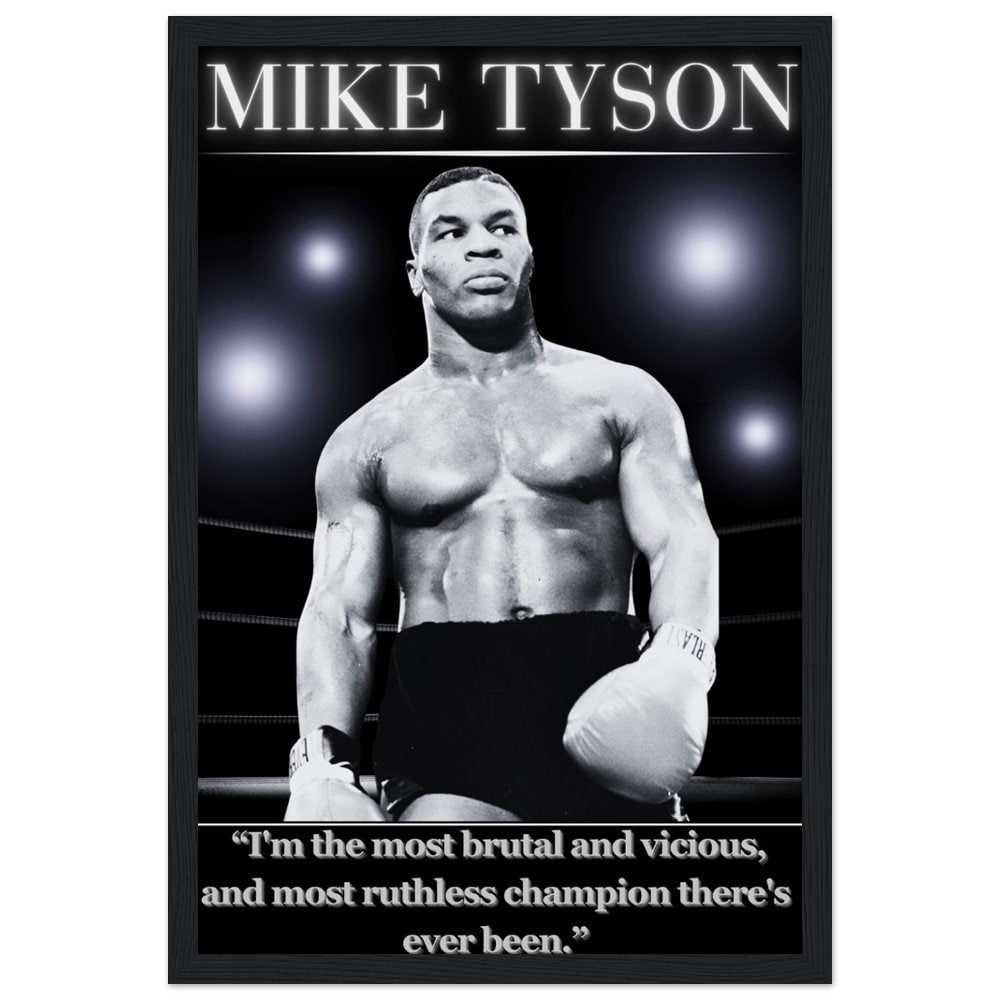 Mike Tyson Wall Art, Motivational Poster, Motivational Quote, Champion ...