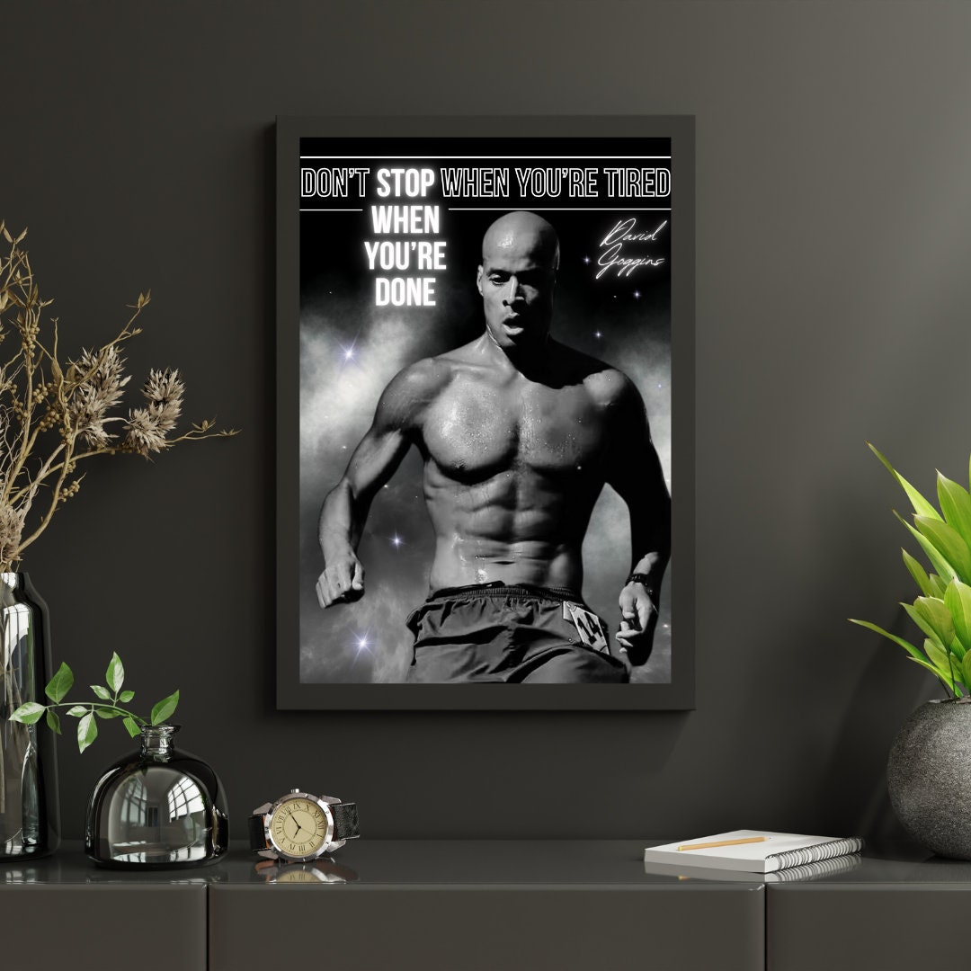 David Goggins Motivational Wall Art, Motivational Poster, Winner ...