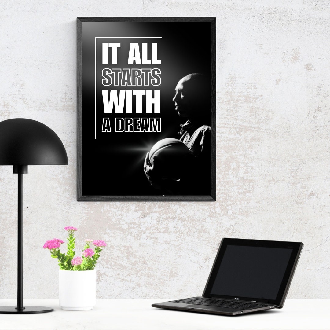 Kobe Bryant Motivational Poster, Basketball Motivation, Dreaming Poster ...