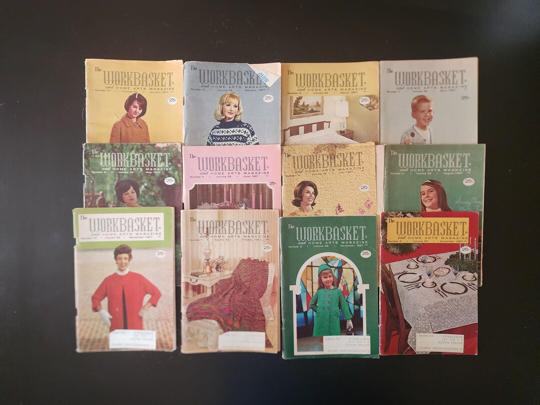 1967 Vintage Workbasket Magazine, With Knitting Crochet & Tatting ...