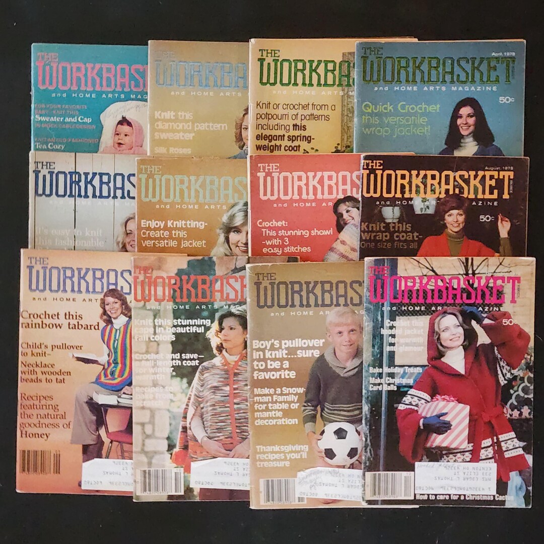 1978 Vintage Workbasket Magazine With Knitting Crochet & Tatting ...
