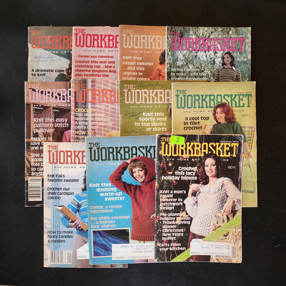1979 Vintage Workbasket Magazine With Knitting Crochet & Tatting ...