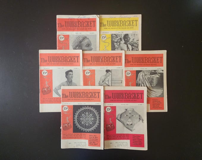 1955 Vintage Workbasket Magazine With Knitting Crochet & Tatting ...