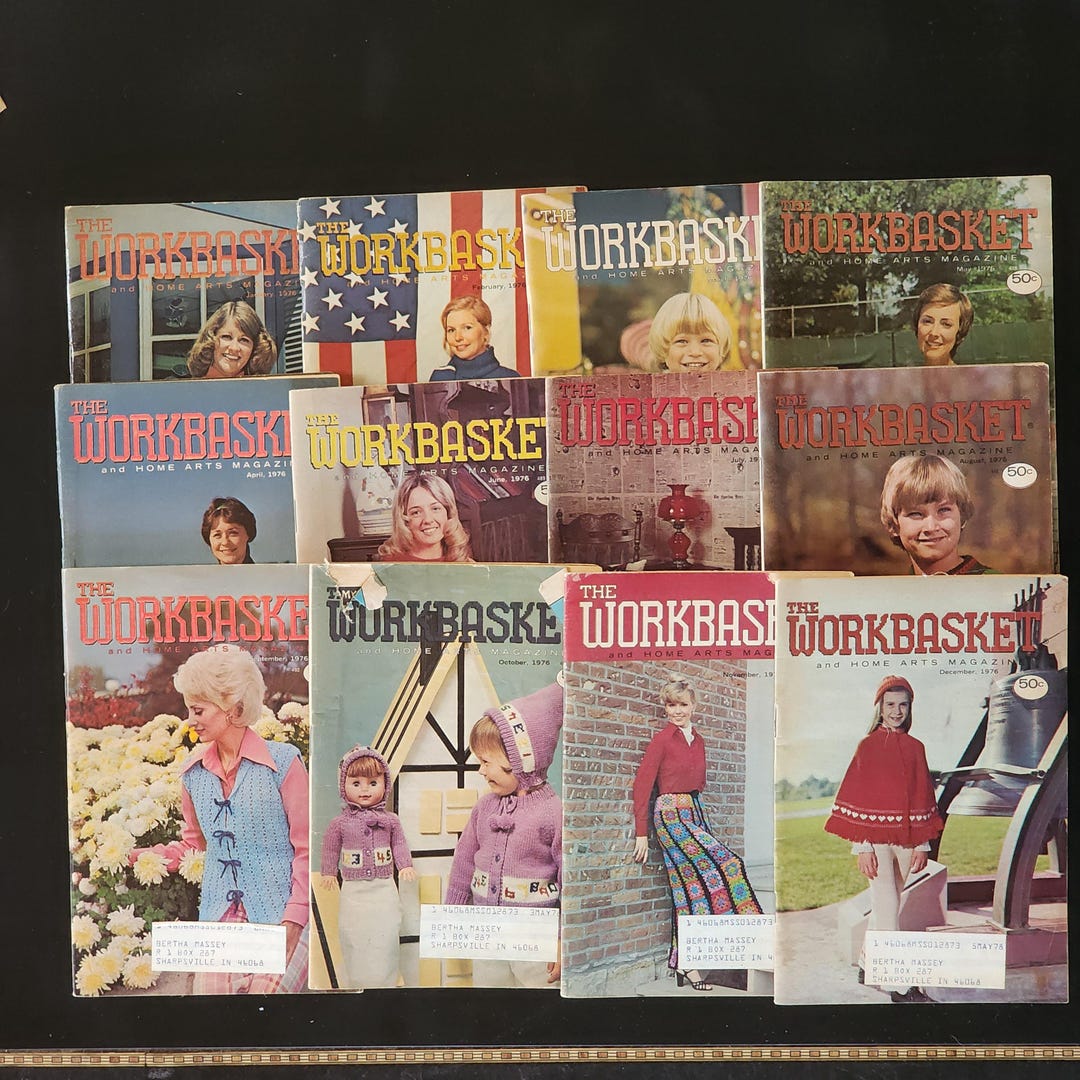 1976 Vintage Workbasket Magazine With Knitting Crochet & Tatting ...