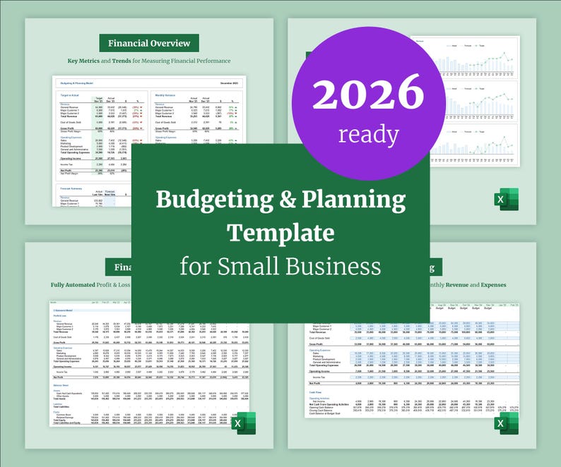 2026 Small Business Budgeting Excel Template: Financial Model for ...