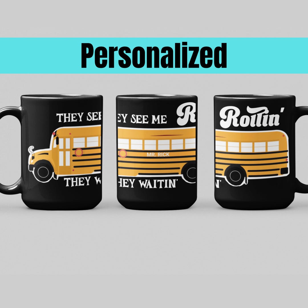 Personalized School Bus Driver Mug: Funny Appreciation Gift (15oz) - Etsy