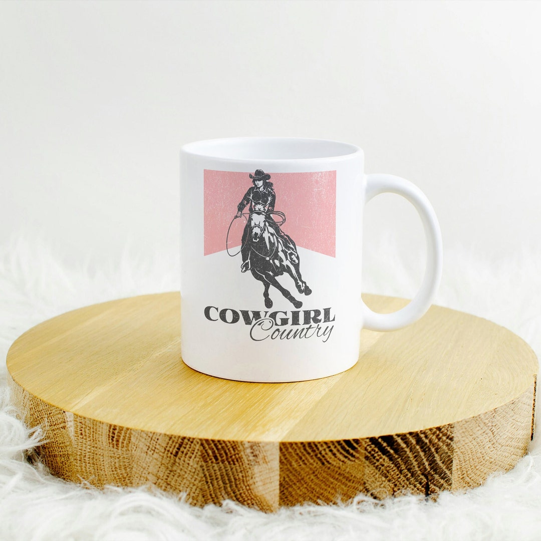 Western Cowboy Country, Cowgirl Country, Rodeo Mug, Vintage Inspired ...