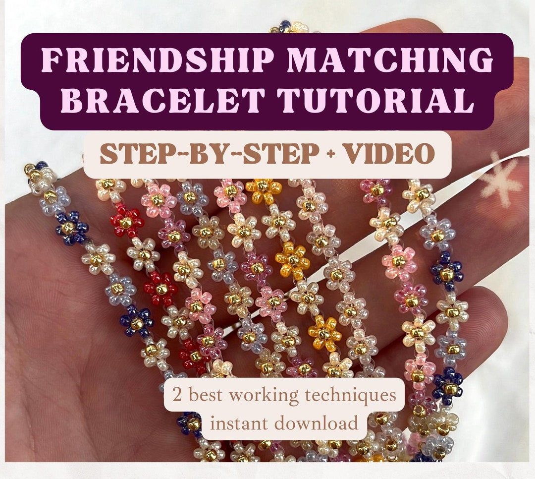 Friendship Matching Bracelets Tutorial - Beaded Daisy Design: DIY ...