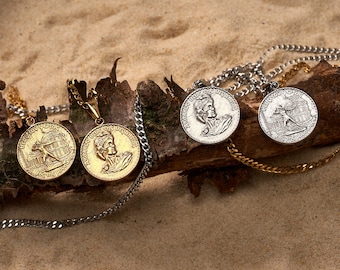 Ancient Greek APOLLO & LYRE Musical Instrument Medallion Coin Necklaces ...