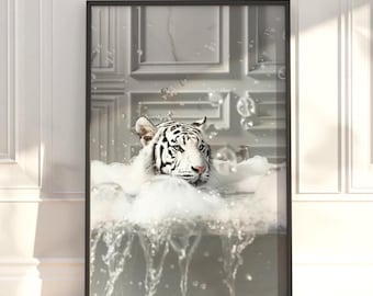 white tiger bath