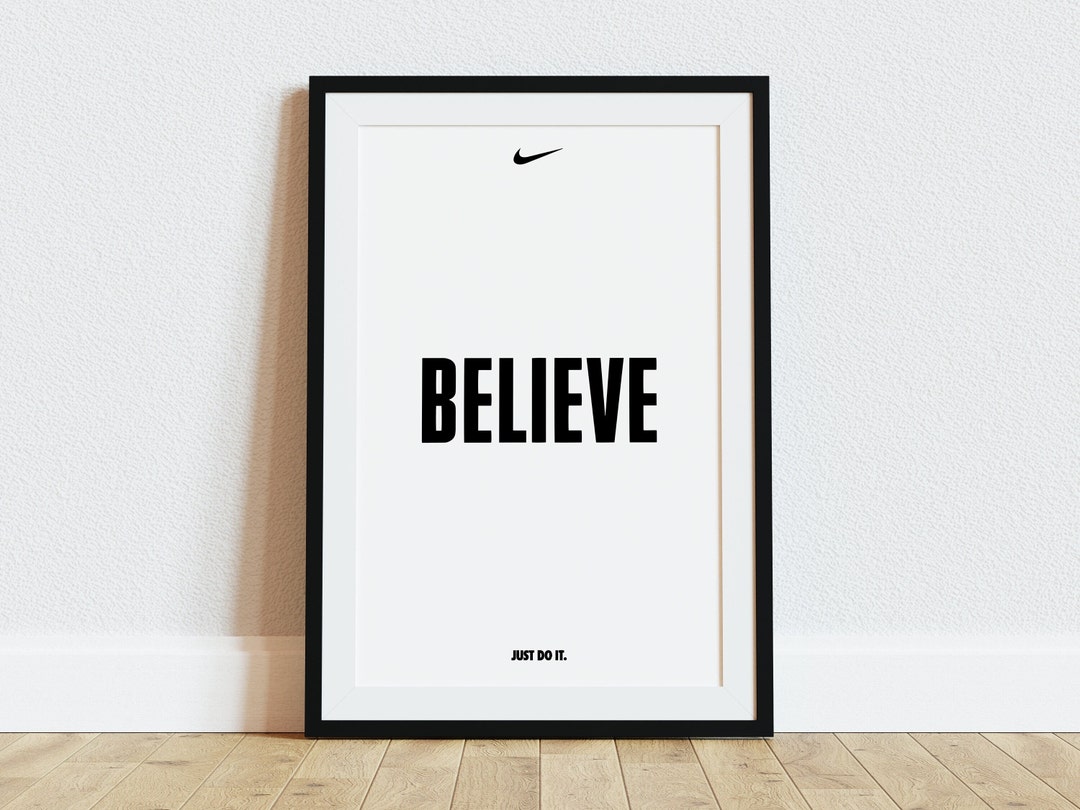 Nike Poster Motivational Quotes, Motivational Wall Art, Room House or ...